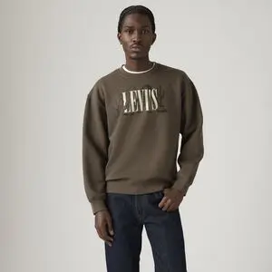 LEVI'S Relaxed Graphic Crewneck Sweatshirt - Cactus Maitake Brown