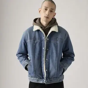 LEVI'S Western Sherpa Trucker Jacket - Open Sail