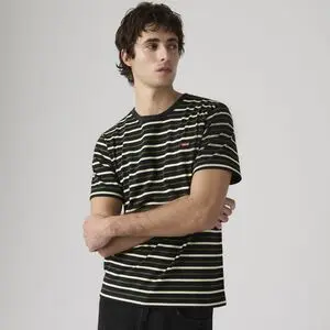 LEVI'S Original Housemark T-shirt - Andor Stripe Jet Black