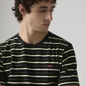 LEVI'S Original Housemark T-shirt - Andor Stripe Jet Black