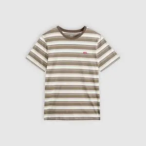 LEVI'S Original Housemark T-shirt - Jen Stripe Maitake Brown