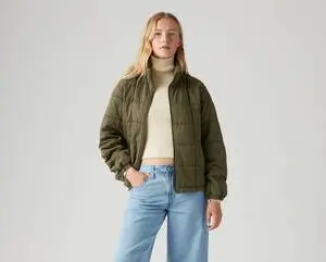 LEVI'S Box Quilted Relaxed Cotton Jacket - Olive Night
