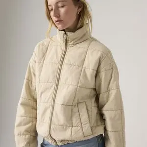 LEVI'S Box Quilted Relaxed Cotton Jacket - Crème Brule