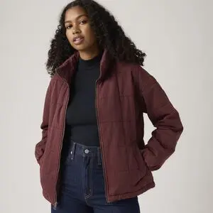 LEVI'S Box Quilted Relaxed Cotton Jacket - Port