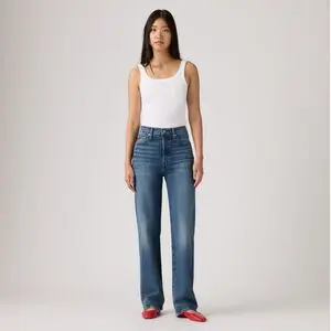 LEVI'S Ribcage Full Length Candiani Denim Jeans - Select Us