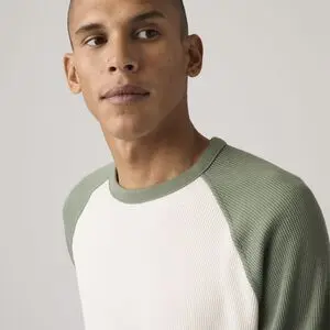 LEVI'S Thermal Raglan Crewneck T-shirt