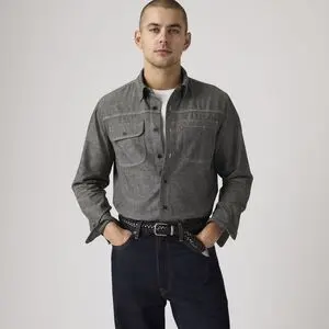 LEVI'S Auburn Long-sleeve Worker Shirt - Juniper Black Chambray