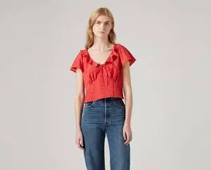 LEVI'S Mylene Blouse - Galia Dot Coral Red