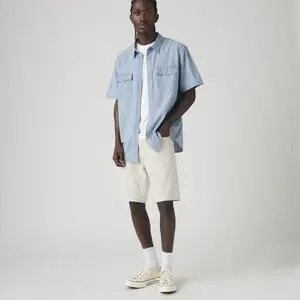 LEVI'S 468 Stay Loose 9" Linen+ Denim Shorts - Ecru Journal