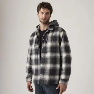 LEVI'S Francisco Sherpa Flannel Jacket - Warwick Plaid Dark Phantom