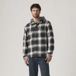 LEVI'S Francisco Sherpa Flannel Jacket - Warwick Plaid Dark Phantom
