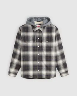 LEVI'S Francisco Sherpa Flannel Jacket - Warwick Plaid Dark Phantom