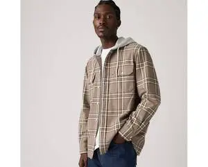 LEVI'S Plaid Hooded Classic Worker Shirt