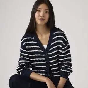 LEVI'S Snowflake Cardigan - Susanne Stripe Navy