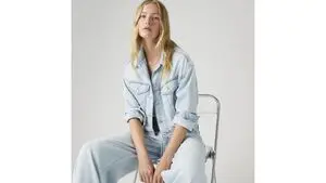 LEVI'S Shrunken '90s Linen+ Denim Lightweight Trucker Jacket - Luxury Trip Trucker