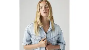 LEVI'S Shrunken '90s Linen+ Denim Lightweight Trucker Jacket