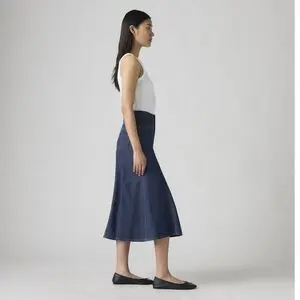 LEVI'S Fit And Flare Midi Skirt - Ninth Life Stonewash