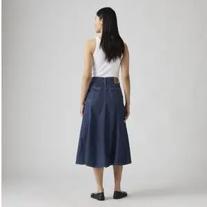 LEVI'S Fit And Flare Midi Skirt - Ninth Life Stonewash
