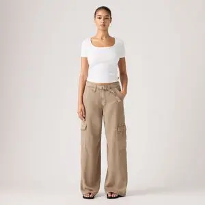 LEVI'S Baggy Dad Cargo Pants - Drapey Pine Bark Gd