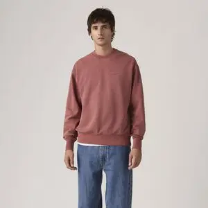 LEVI'S Authentic Crewneck Garment Dye Sweatshirt - Garment Dye Roan Rouge