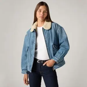 LEVI'S Everyday Bomber Jacket With Faux Shearling Collar - Turning Heads