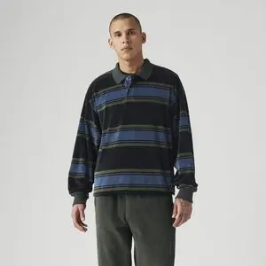 LEVI'S Velour Rugby Polo Sweatshirt