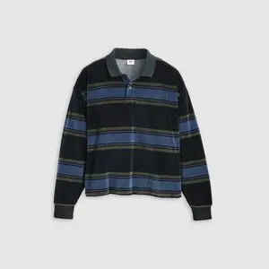 LEVI'S Velour Rugby Polo Sweatshirt