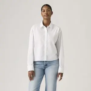 LEVI'S Cropped Harlie Shirt - Bright White