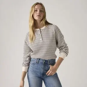 LEVI'S Lassen Henley - Gardenia Stripe