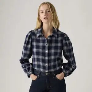 LEVI'S Journey Western Shirt Chambray - Plaid Navy
