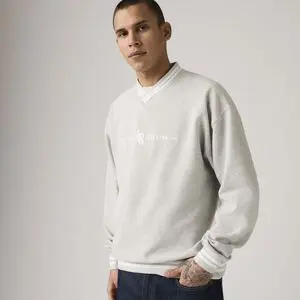 LEVI'S Alder Pique Sweatshirt - Light Heather Grey