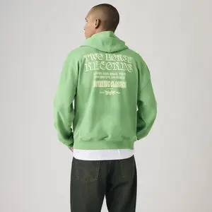 LEVI'S Two Horse Boxy Garment Dye Hoodie Sweatshirt - Two Horse Records