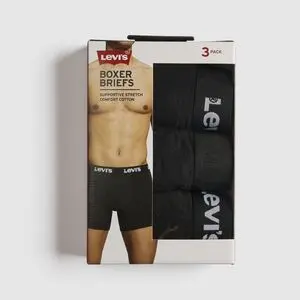 LEVI'S Solid Basic Boxer Briefs - Black
