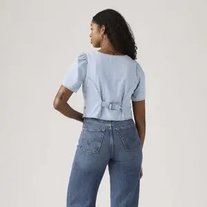 LEVI'S Moxie Short-sleeve Denim Blouse - Soft As Butter
