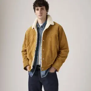 LEVI'S Western Suede Sherpa Trucker Jacket - Evening Sun