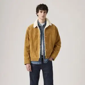 LEVI'S Western Suede Sherpa Trucker Jacket