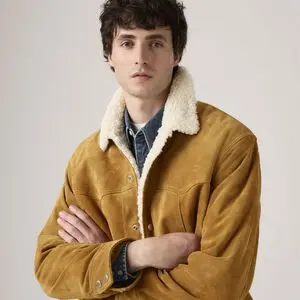 LEVI'S Western Suede Sherpa Trucker Jacket
