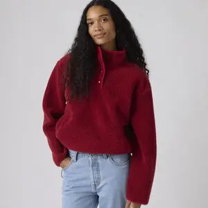 LEVI'S Kasey Sherpa Pullover - Rhythmic Red