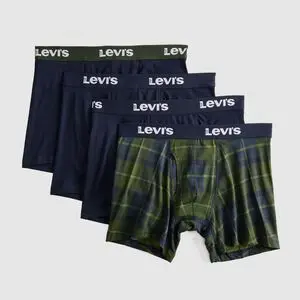 LEVI'S Plaid Boxer Briefs - Black Gold