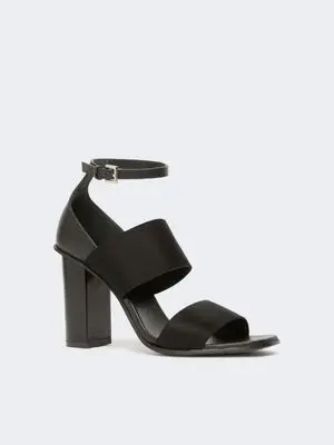 Max Mara Sandals In Calfskin And Elasticated Webbing