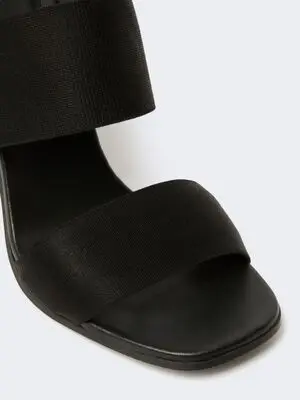Max Mara Sandals In Calfskin And Elasticated Webbing