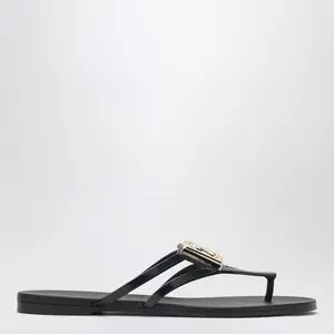 Dolce & Gabbana Dg Thong Sandals In /gold - Black