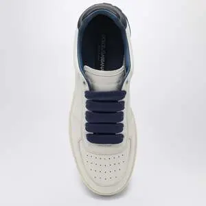 Dolce & Gabbana Portofino Leather And Denim Sneakers - White