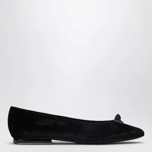 Loro Piana Primula Ballet Flats In Velvet - Black