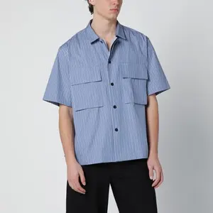Sacai Light Striped Cotton Shirt - Blue