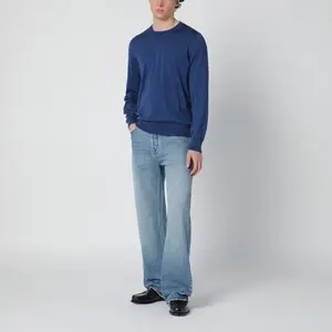 Brunello Cucinelli Cotton Crew Neck Sweater - Blue