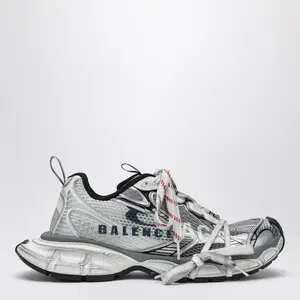 Balenciaga 3xl Split Logo Sneakers In /navy/grey - White