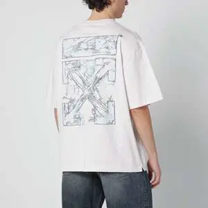 OFF-WHITE™ Paint Arrow Skate T-shirt In Light Mauve