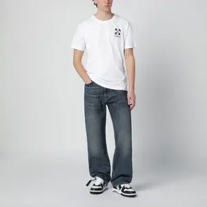 Off-White T-shirt With Small Arrow Logo