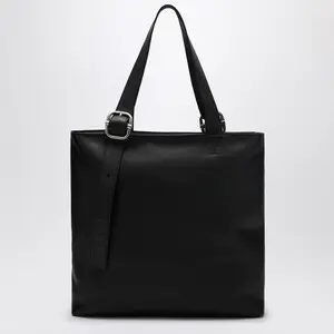 Loewe Loop Zip Tote Bag In Soft Leather - Black